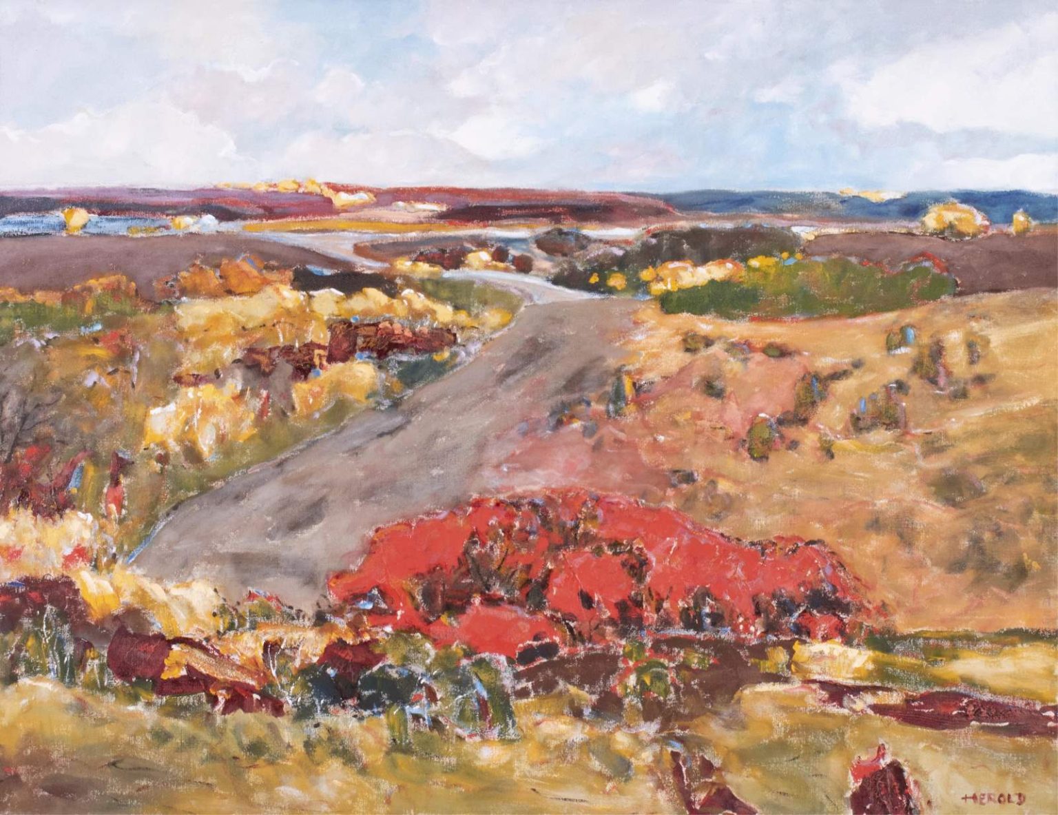 Hans Herold: FULL FORCE OF AUTUMN - Hodgins Art Auction