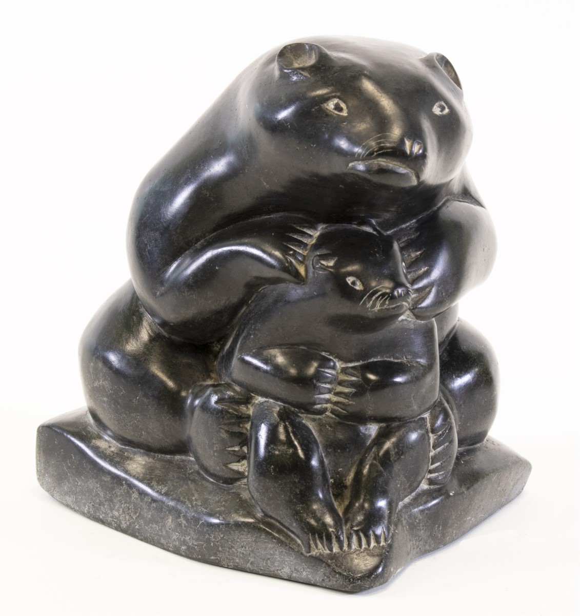 Isah Papialuk: OTTERS - Hodgins Art Auction