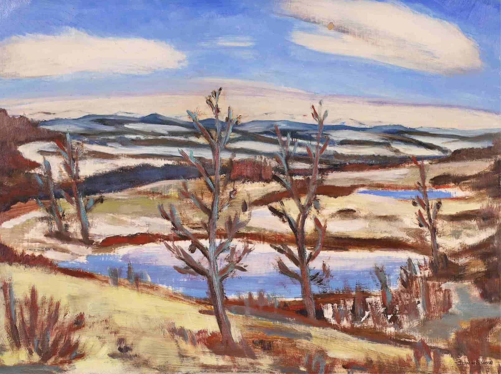 John Harold Thomas Snow: WINTER IN THE FOOTHILLS - Hodgins Art Auction
