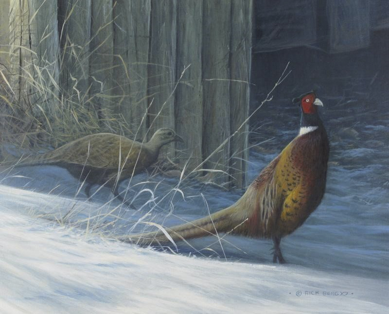 Richard (Rick) K. Berg: BARNYARD STROLL - Hodgins Art Auctions