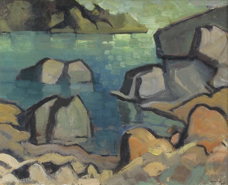 Henry George Glyde: STRAKER'S BAY, PENDER, B.C. - Hodgins Art Auction