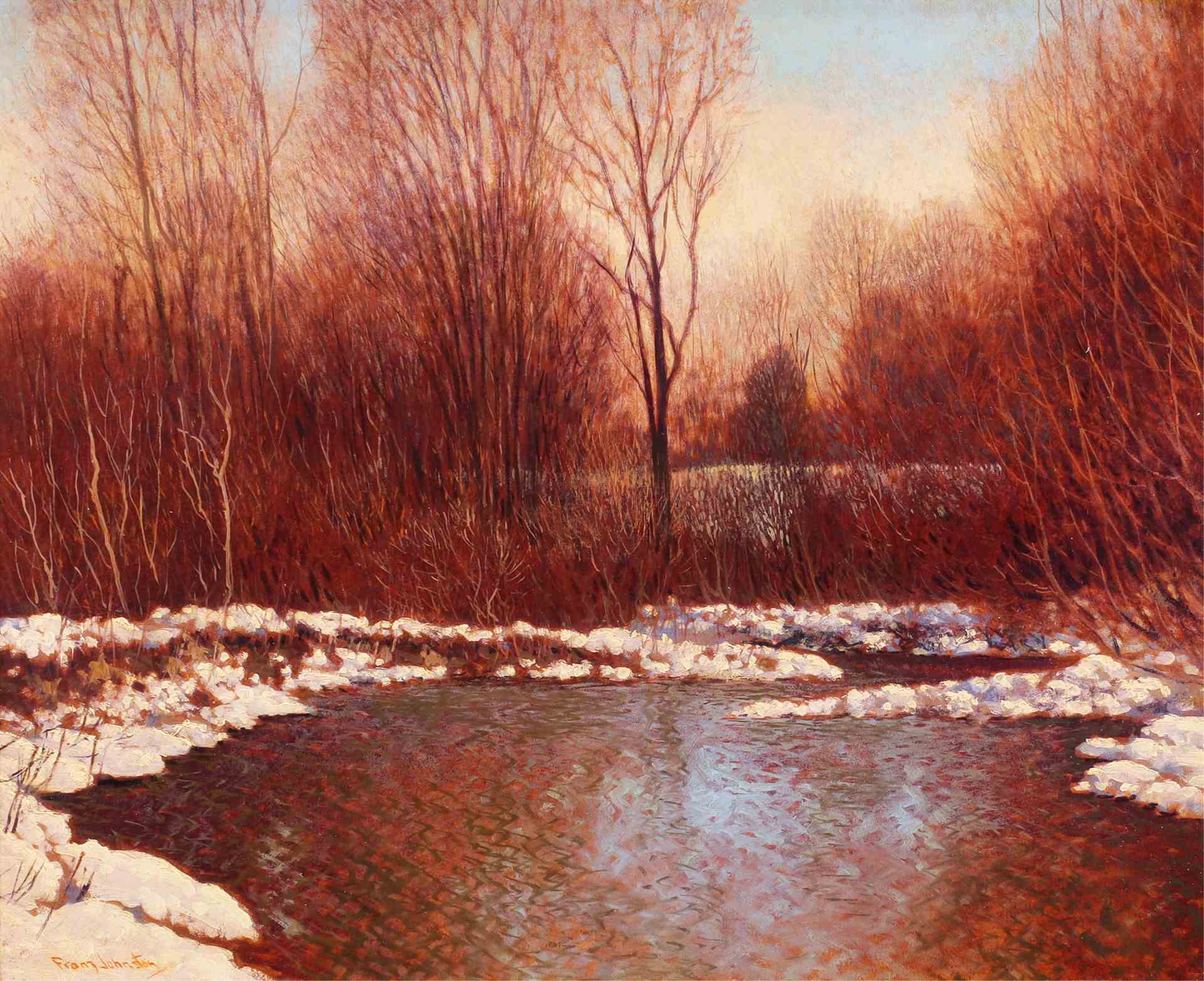 Francis Hans (Franz) Johnston: VEILS OF SPRING - Hodgins Art Auction