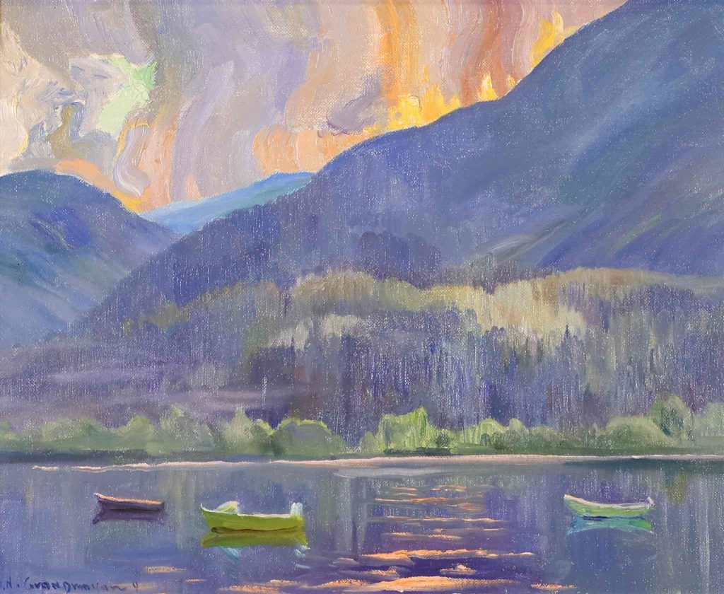 Orestes Nicholas (Rick) Grandmaison: STORMY SUNSET IN THE SHUSWAP ...