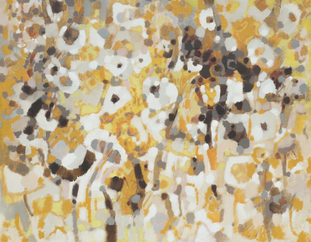 Arthur Fortescue (Art) McKay: UNTITLED; YELLOW & BROWN ABSTRACT ...