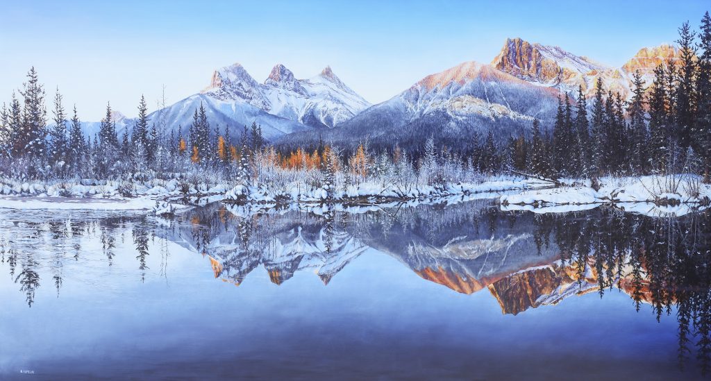 Neil Hamelin: THREE SISTERS AND MOUNT LAWRENCE GRASSI FROM POLICEMAN'S CREEK - Hodgins Art Auction