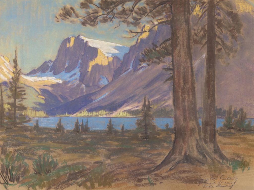 Roland Gissing: BOW LAKE AND CROWFOOT GLACIER - Hodgins Art Auctions