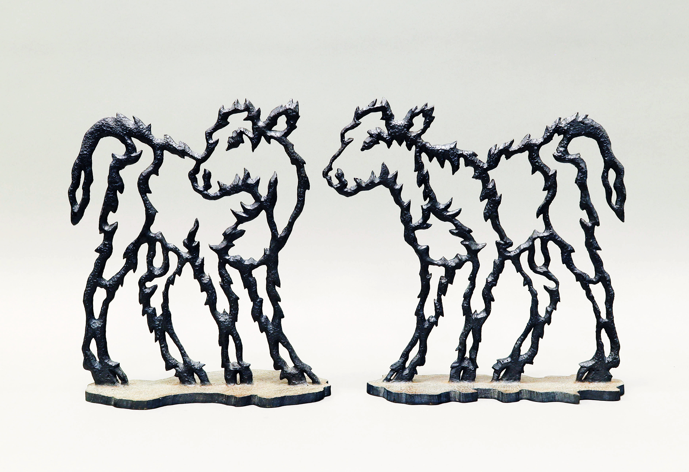 BILL AND BOB (LINE CALVES) - Hodgins Art Auctions